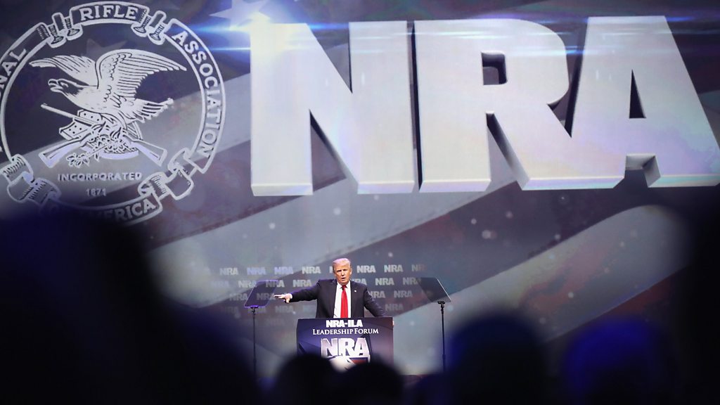 NRA head: Gun control advocates 'exploiting' Florida tragedy - BBC News