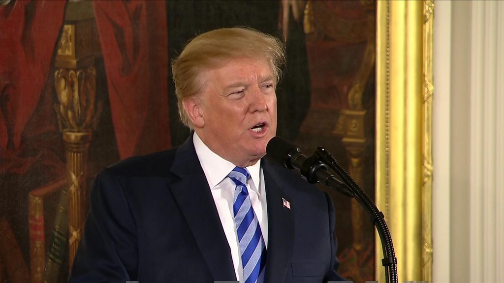 Trump Pushes For Ban On Gun Bump Stocks Bbc News