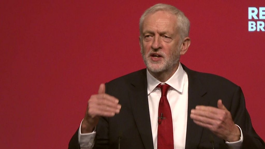 Labour is 'ready' to govern, Jeremy Corbyn tells party conference - BBC ...