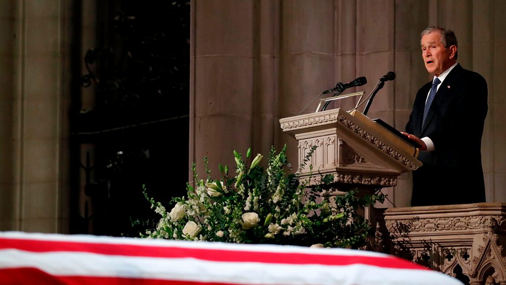 George HW Bush funeral: World figures pay respect - BBC News