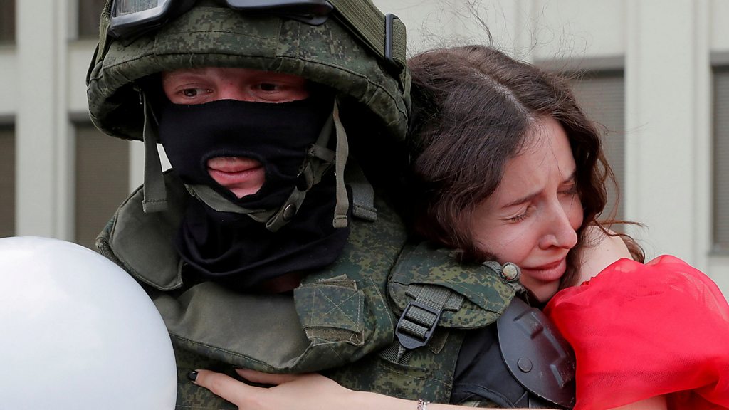 Crossing Continents - Belarusian Police – Behind the Balaclavas - BBC ...