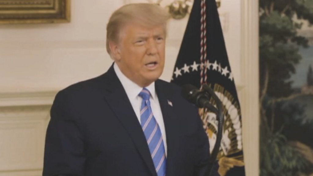 اقتحام الكونغرس دونالد ترامب يدين الهجوم ويدعو إلى المصالحة Bbc