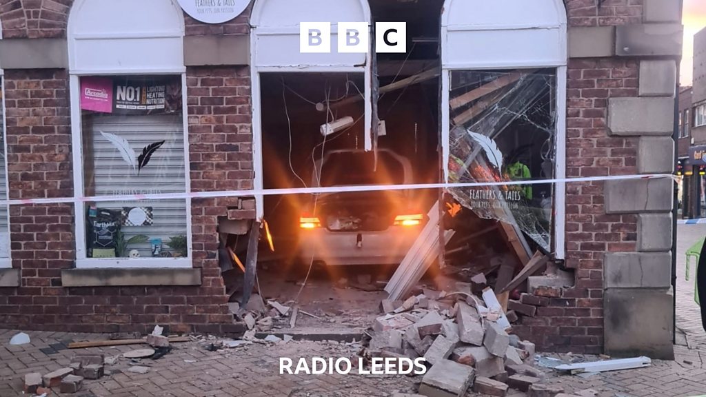 Wakefield: Car crashes through pet shop window - BBC Sounds