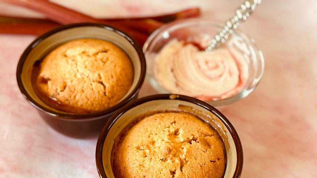 Cooking with Paula McIntyre - Rhubarb and Almond Puddings with Rhubarb ...