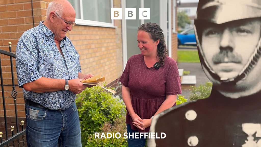 Joy as Dronfield man reunited with family medals - BBC Sounds