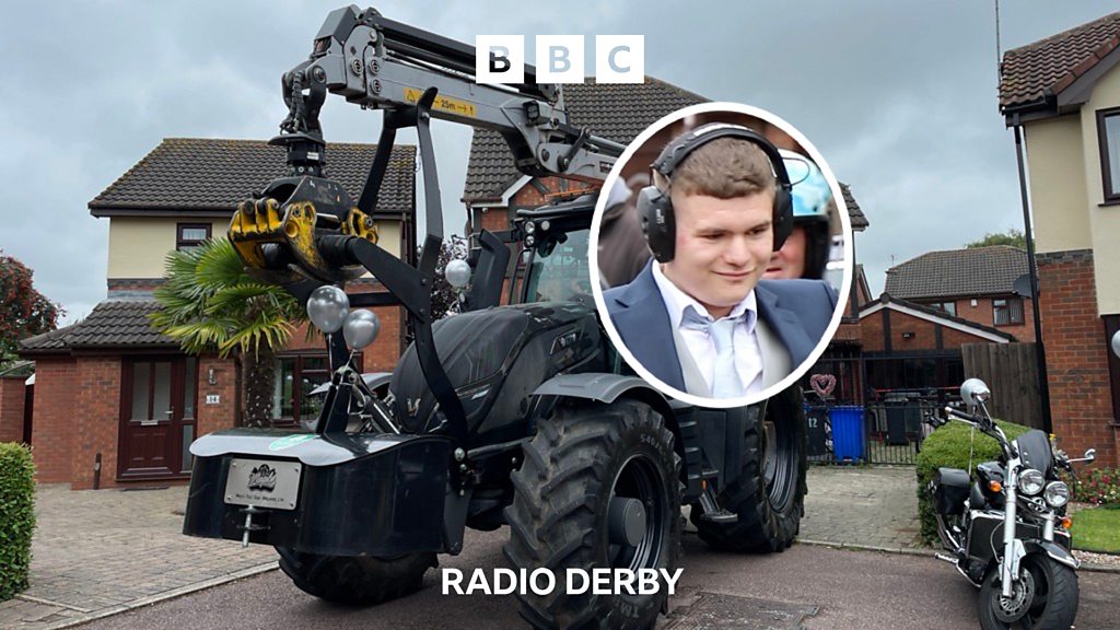 Long Eaton lad travels to prom by tractor! - BBC Sounds