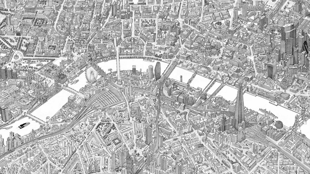 'I've spent almost 1,000 hours on this drawing of London'