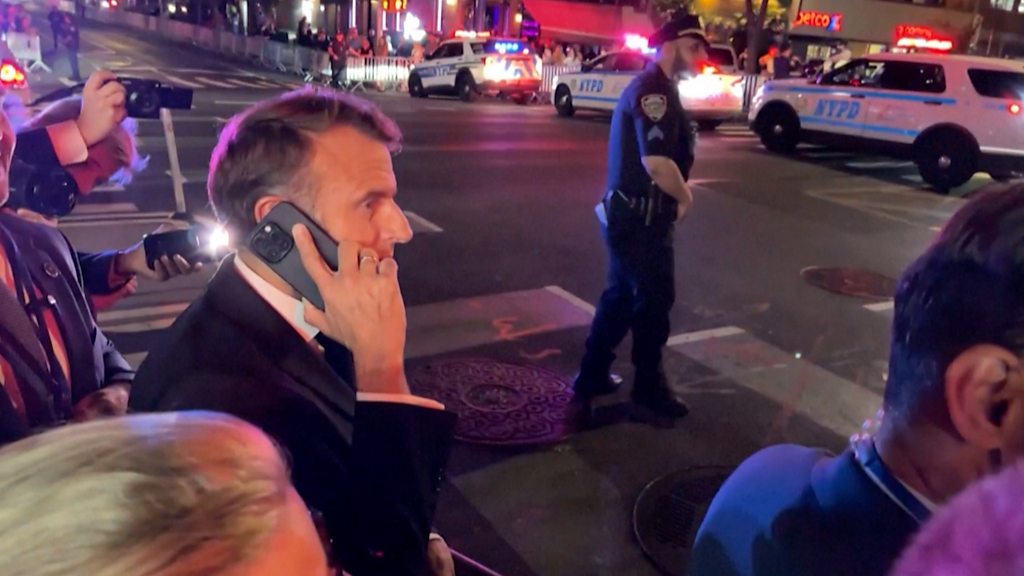 Macron phones Donald Trump after motorcade blocks his route in NY