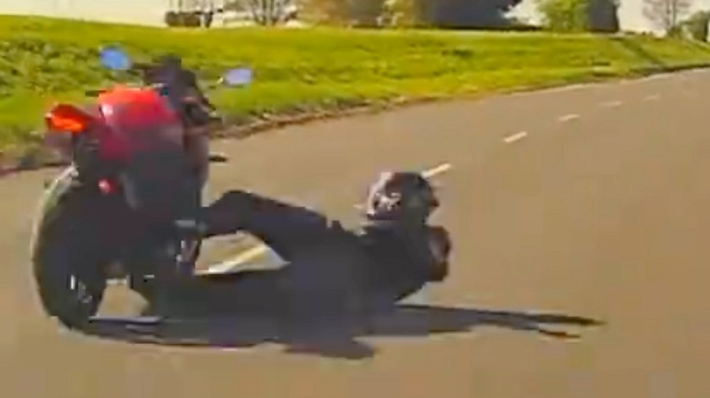 Man crashes off bike taking Norfolk corner at high speed