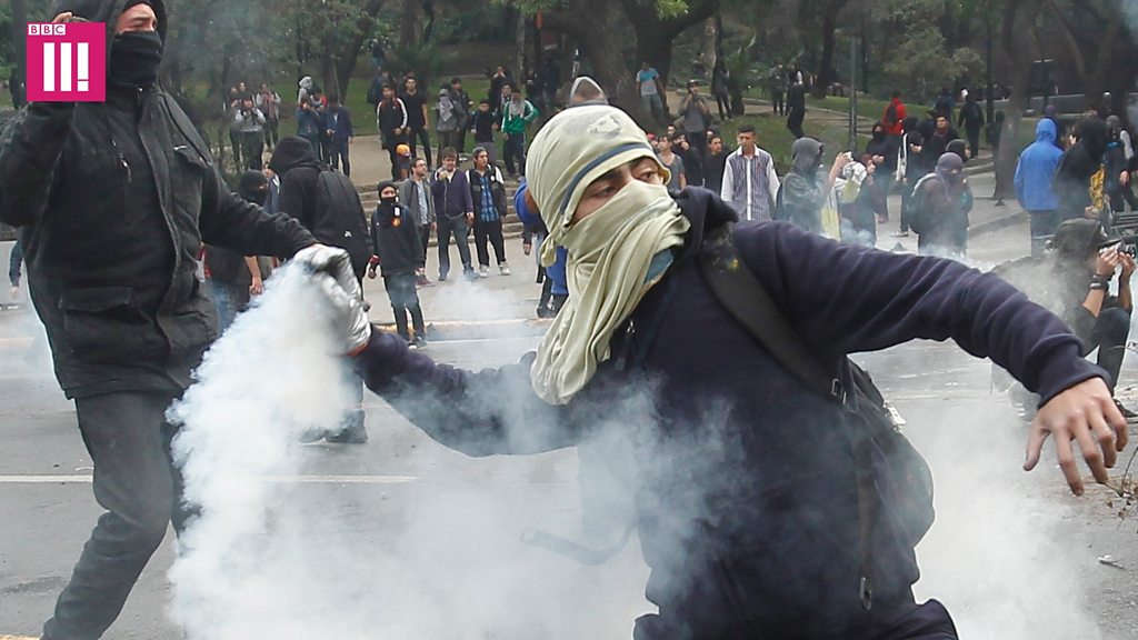 Students in Chile protest over fees - BBC Three