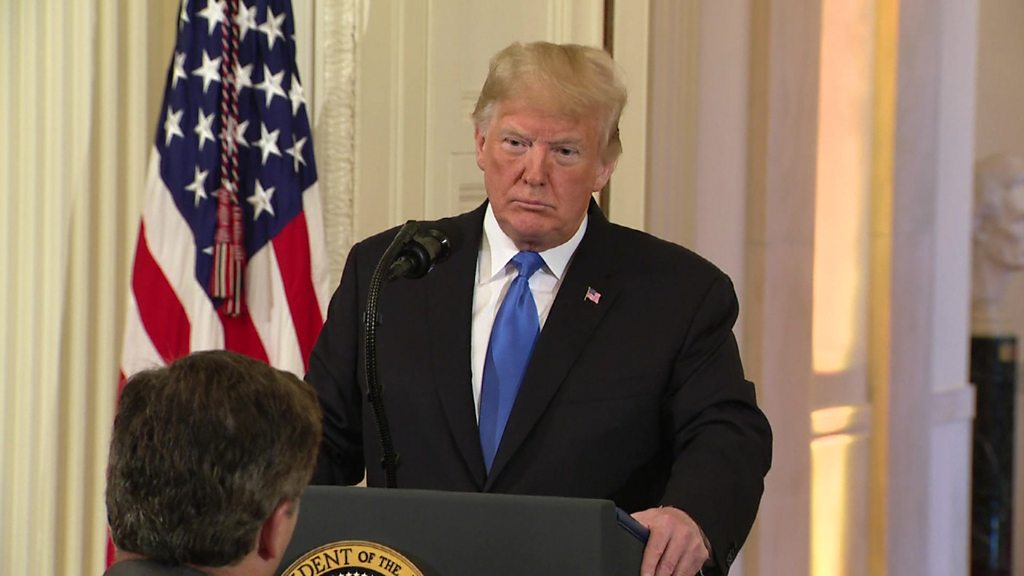 Donald Trump v CNN reporter Jim Acosta - BBC News