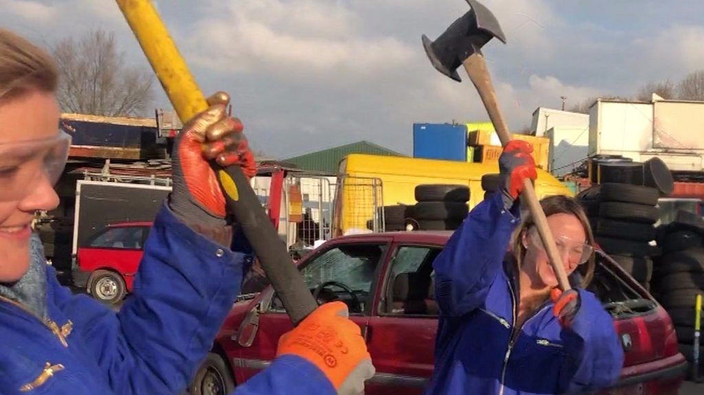 The place where you can smash up cars for fun