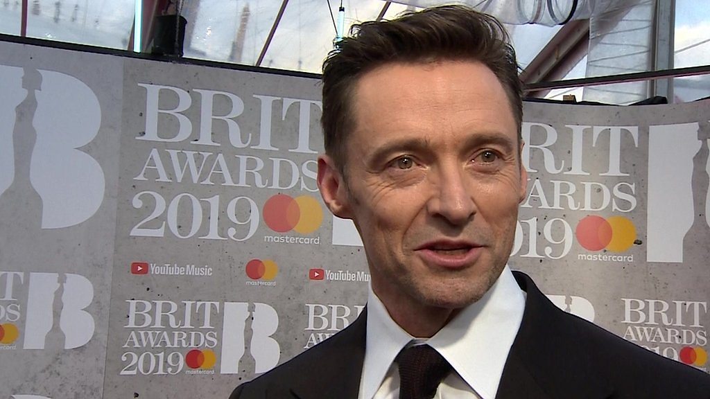 What's Hugh Jackman doing at the Brits?