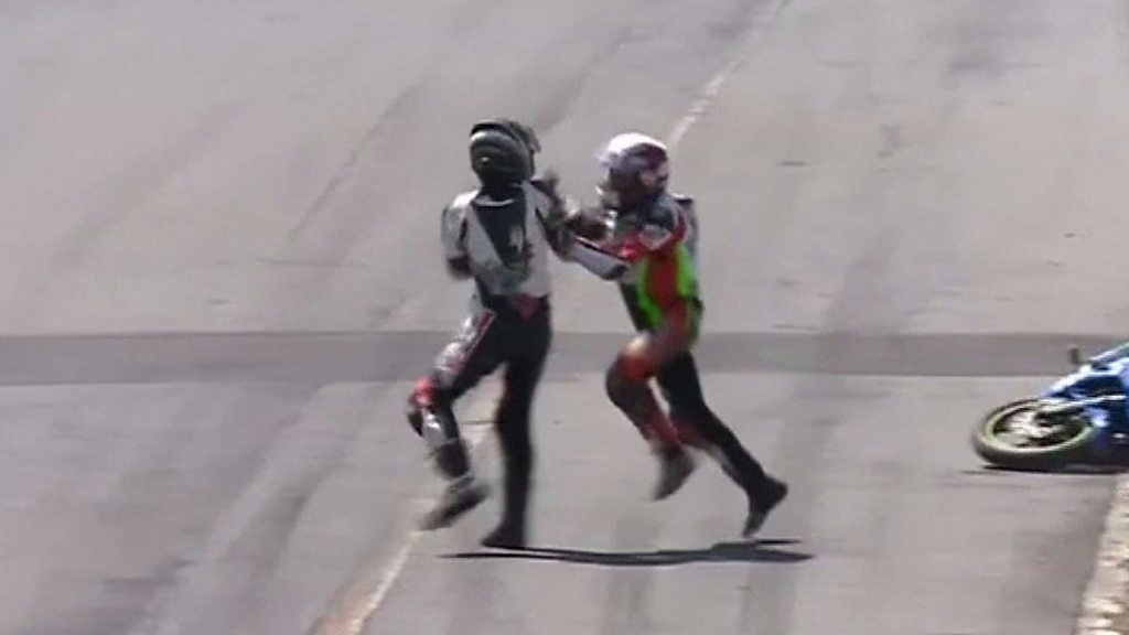 Riders fight on track