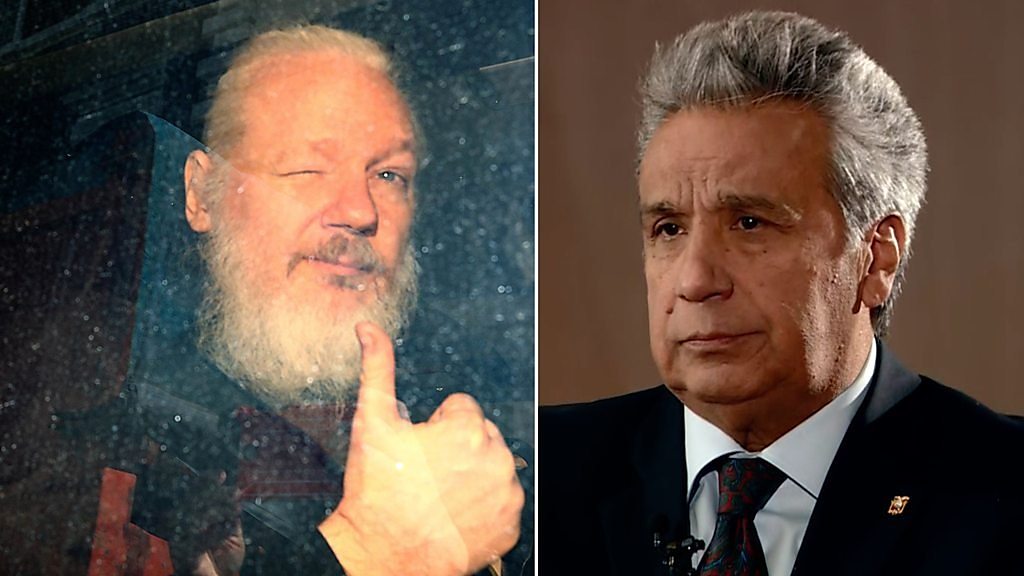 'Assange smeared faeces in our embassy' - BBC News