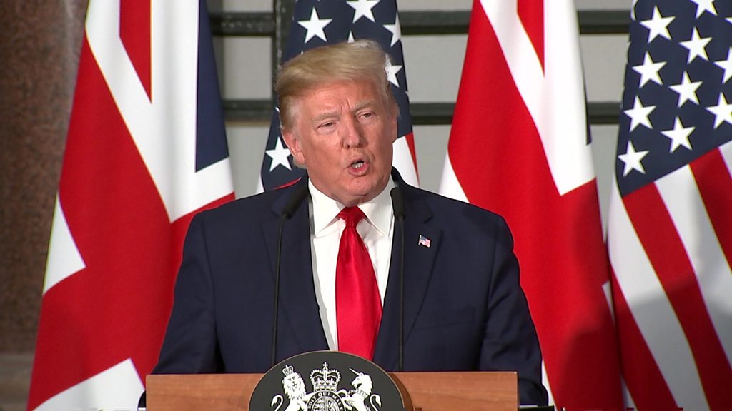 Donald Trump state visit: What happened on day two - BBC News