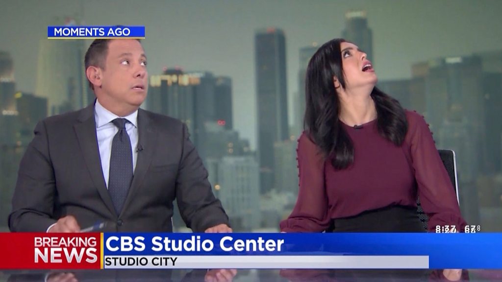 ‘I think we need to get under the desk’ - BBC News