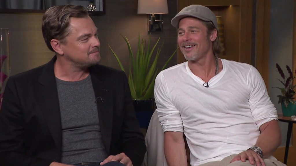 DiCaprio and Pitt on mullets and movies - BBC News
