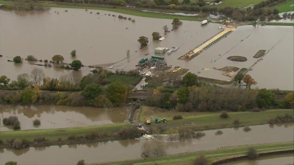 Doncaster flooding from the air