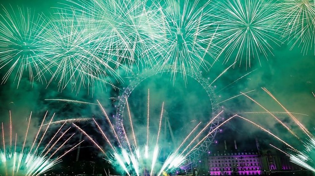 London fireworks celebrate start of 2020