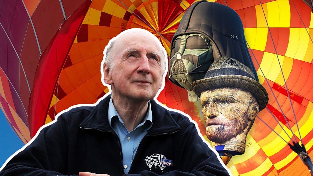 The man shaping hot air balloons