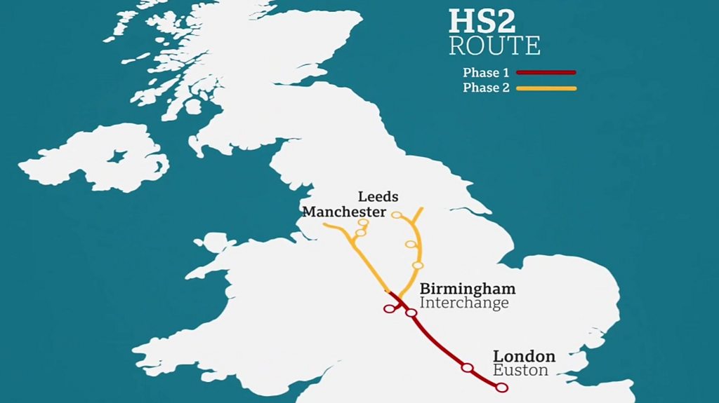 Views from along the HS2 track - BBC News