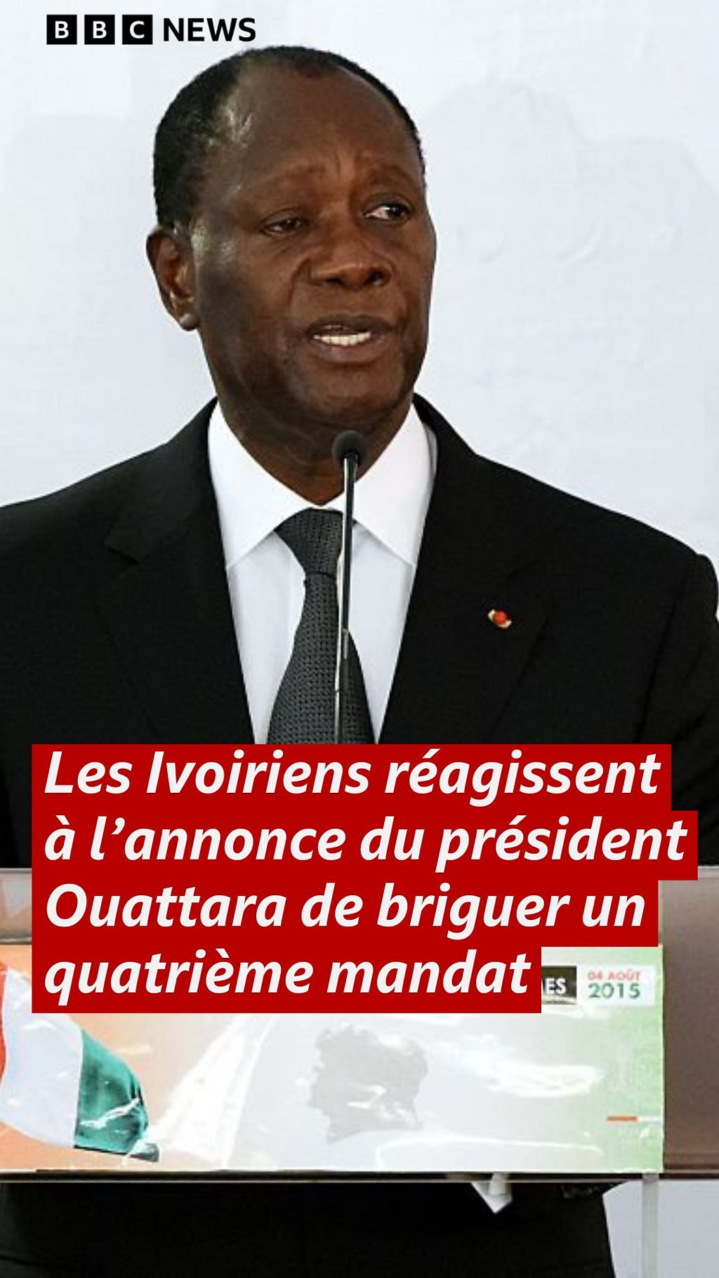 Les Ivoiriens réagissent à l’annonce du président Ouattara de briguer un quatrième mandat
