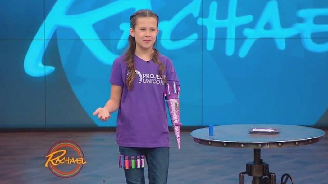 This 11-year-old invented a prosthetic arm which shoots glitter - BBC Three
