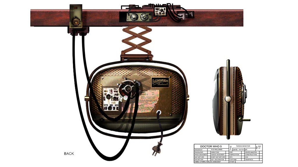 BBC One - TARDIS Monitor - Doctor Who, Series 5 - The TARDIS: Concept Art