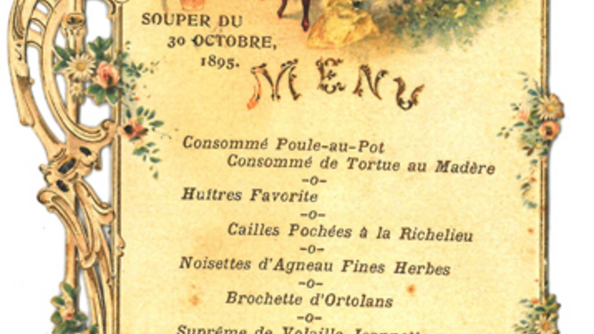 BBC Four - Escoffier in pictures - The First Master Chef: Michel Roux ...