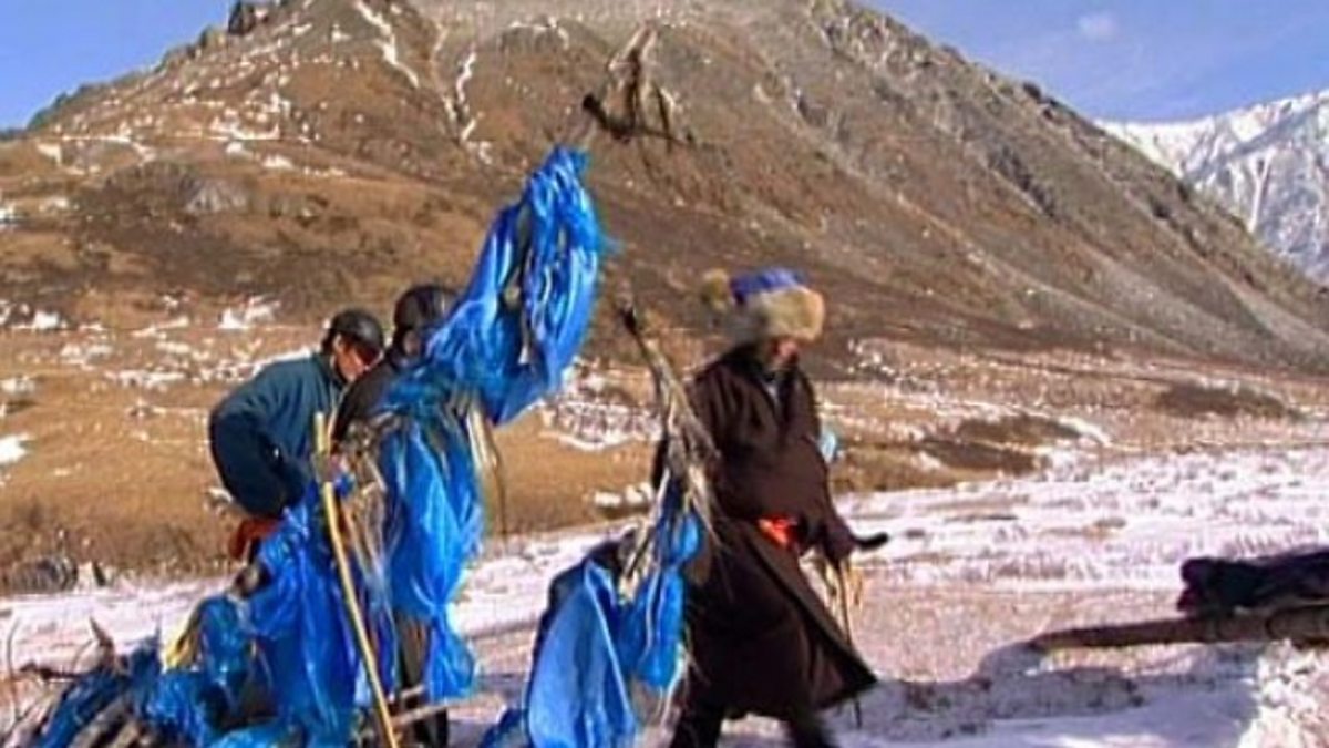 BBC Two - Tribe, Series 1, Darhad, Darhad migration through mountains