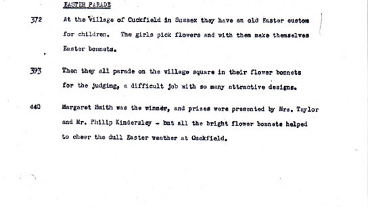 BBC - Children's Newsreel, 09/04/1958, Children's Newsreel Transcript ...