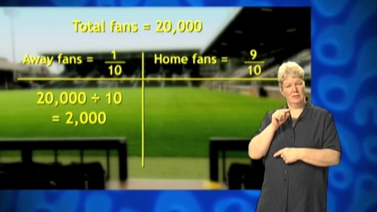 BBC Two - The Maths Channel, Fractions, Fractions and percentages (signed)