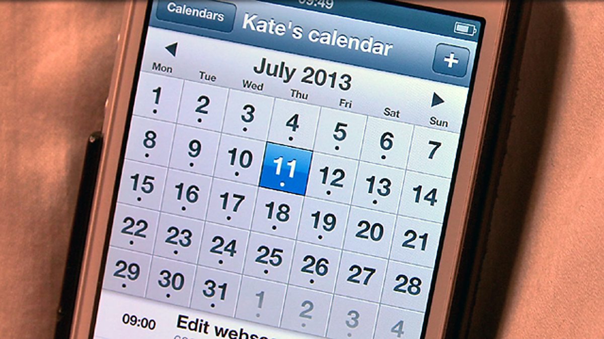 BBC News - Click, 08/06/2013 GMT, Webscape: Calendars to simplify your life