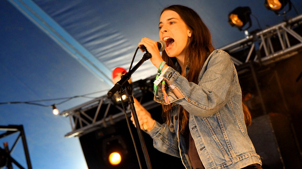 BBC Music - Glastonbury, 2013, HAIM - Falling at Glastonbury 2013