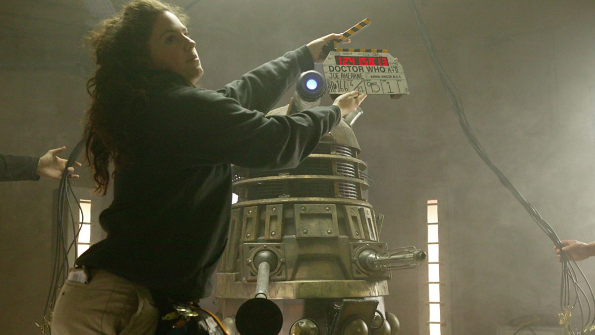 BBC One - A behind the scenes shot. - Doctor Who, Season 1, The Daleks ...