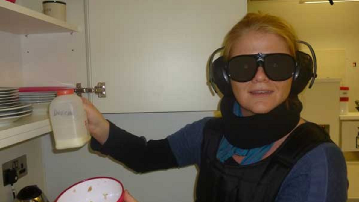 BBC World Service - World Update, The age simulation suit