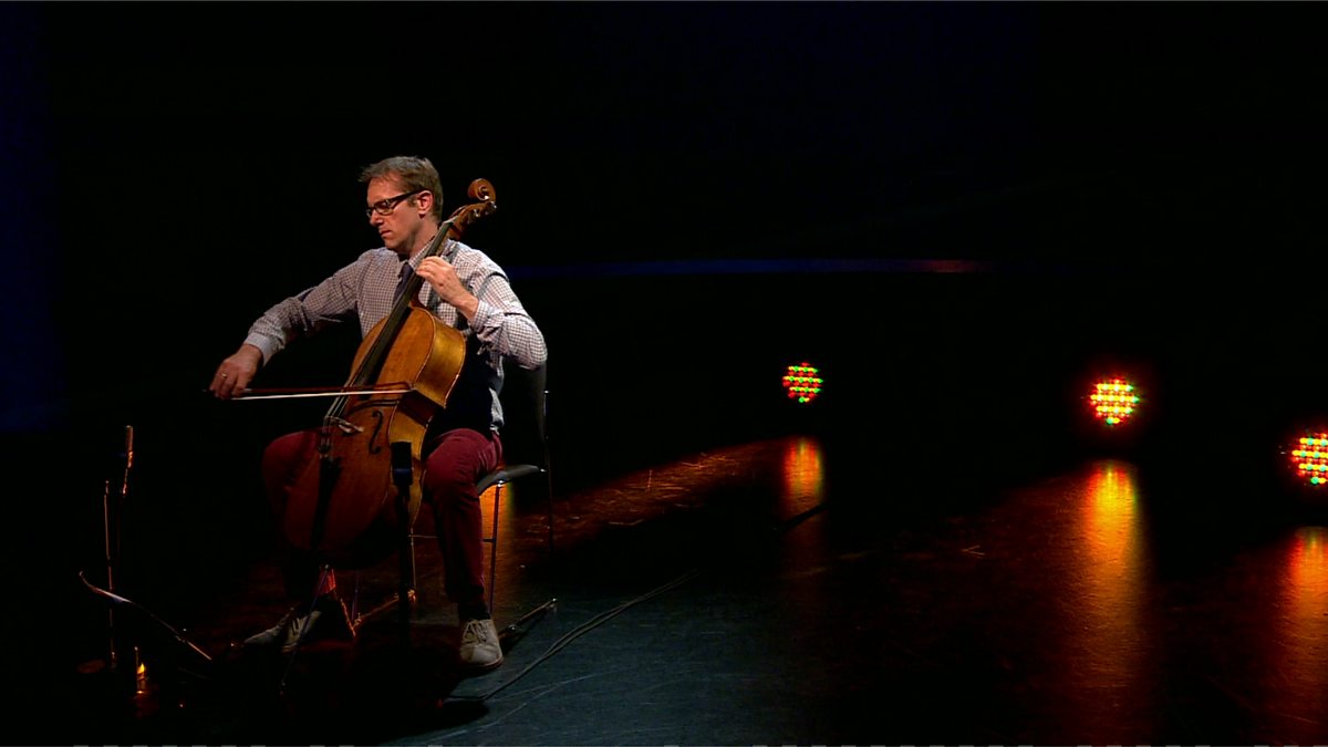 BBC Two - Newsnight, 22/08/2014, Cellist Tim Gill plays out the programme