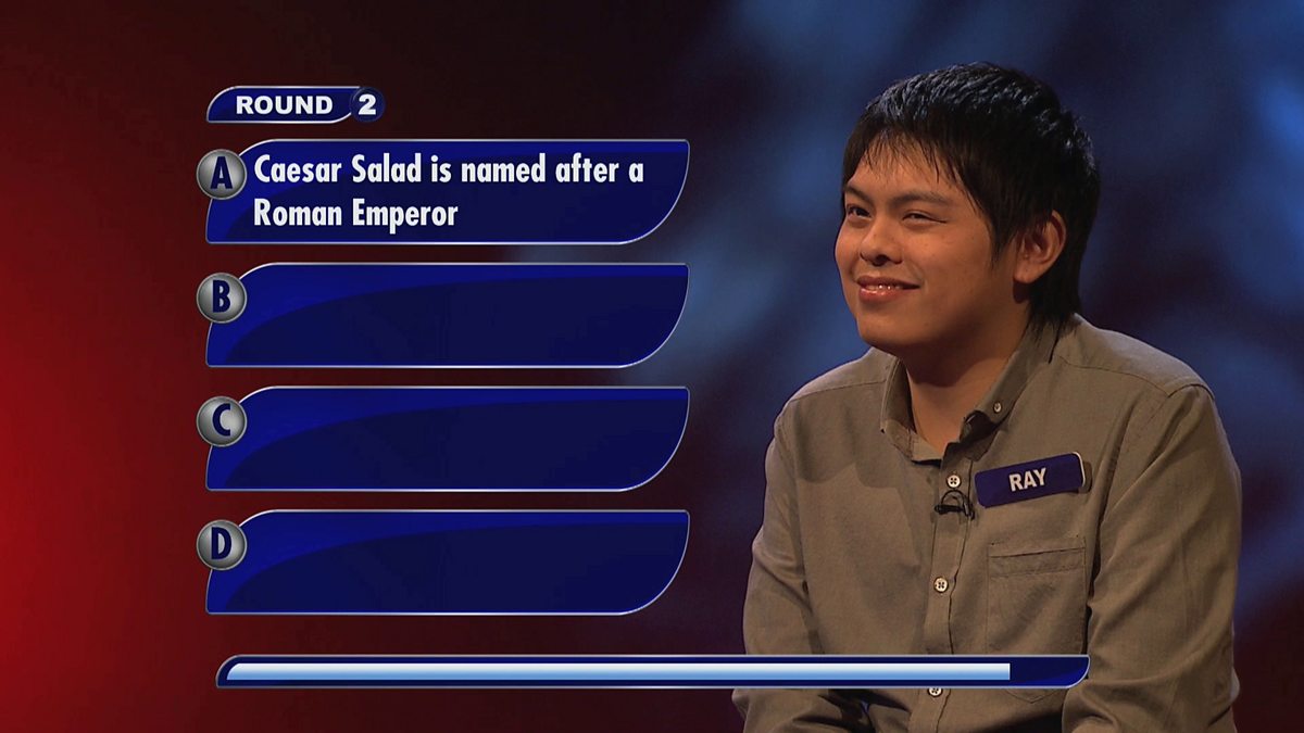 BBC One - Perfection, Series 5, Episode 7, True or False - Caesar salad ...