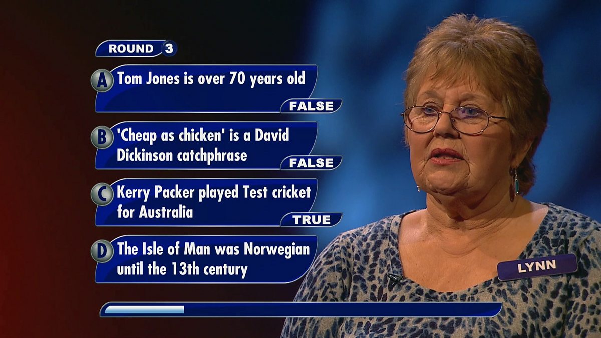 BBC One - Perfection, Series 5, Episode 23, True or False - the Isle of ...