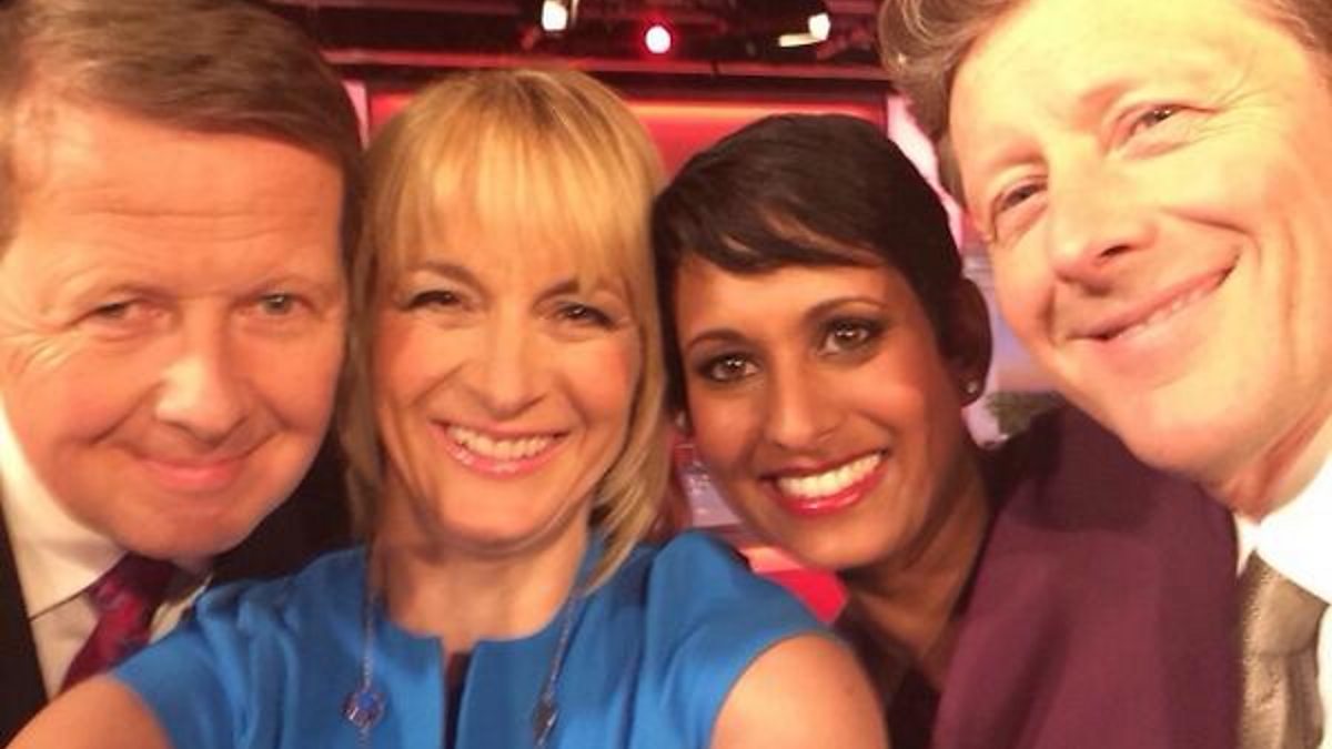 BBC - Behind the scenes at Breakfast - Presenter selfie!