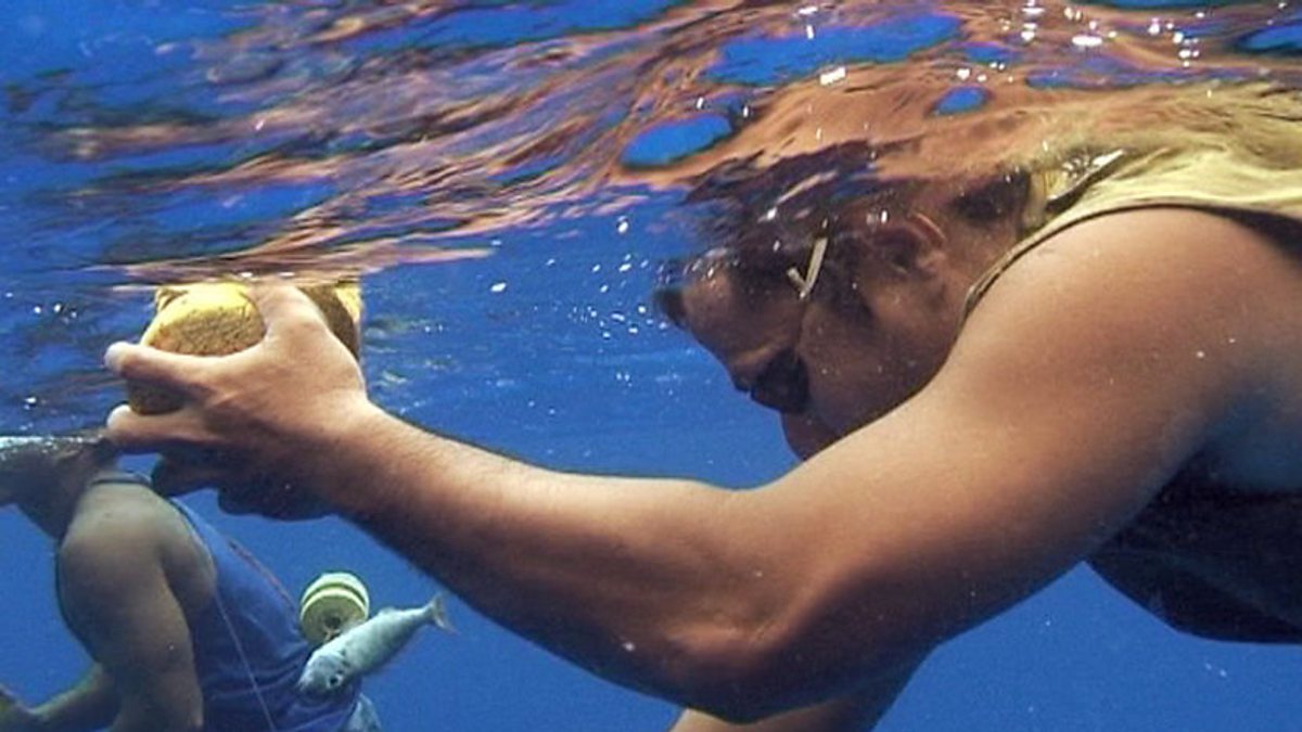 BBC Two - Tribe (2005), Series 3, Anuta, Fishing whilst swimming