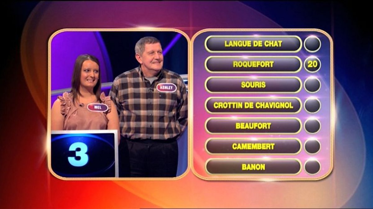 BBC One - Pointless, Series 4, Episode 3, Round 1 Question About Cheeses