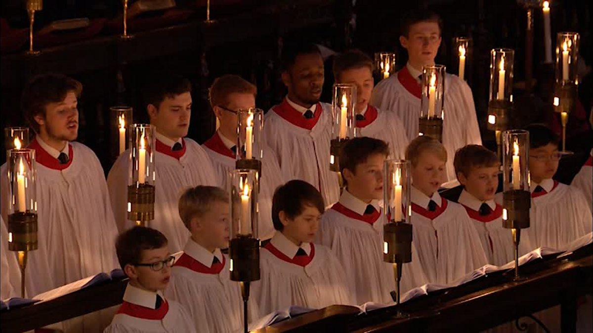 BBC Two - Carols from King's, 2014, In The Bleak Mid-winter performed by the King's College choir