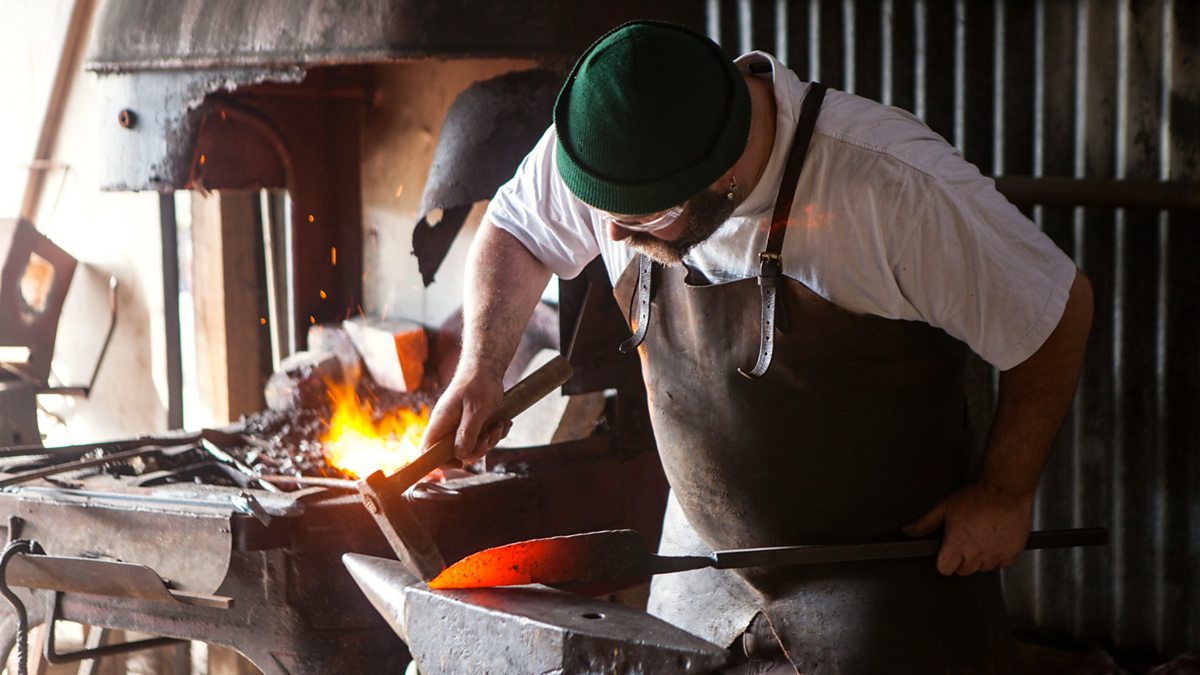 BBC Four - Handmade, Metal, At the forge, blademaster Owen Bush begins ...