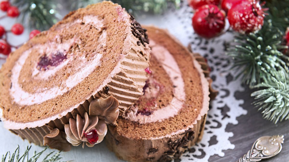 BBC - Red Velvet Roulade with Cream Cheese Frosting