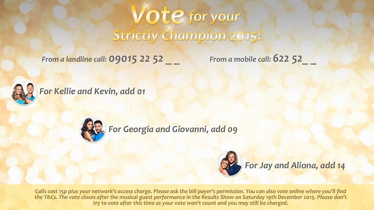 BBC One - Strictly Come Dancing - How to vote by phone