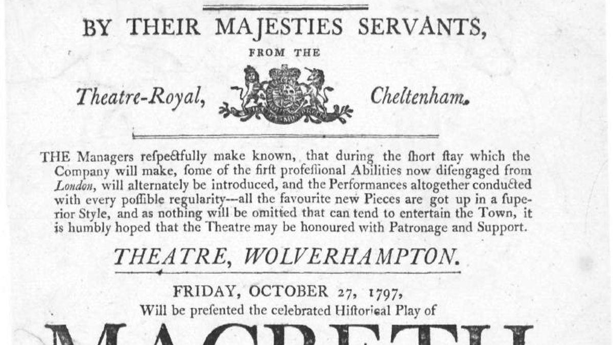BBC - Shakespeare On Tour - Mr Siddons stars in Wolverhampton