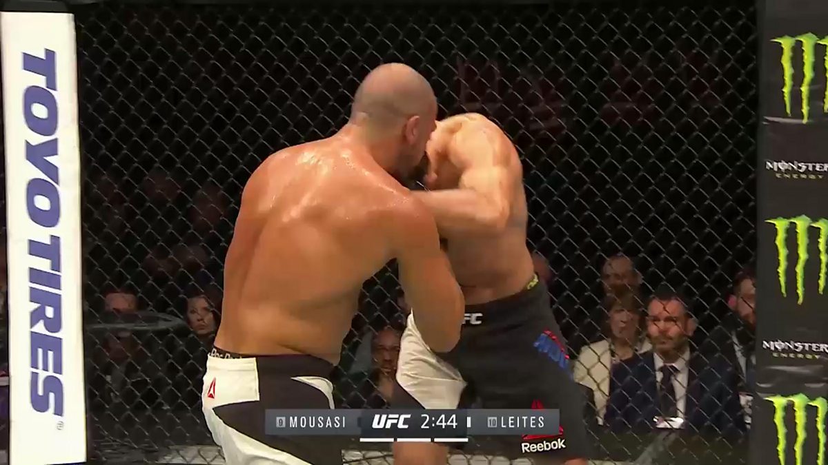 BBC Three - UFC Fight Night, 'Nice left hook' from Leites