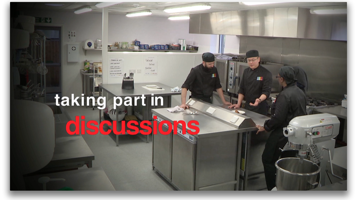 BBC - Skillswise clips, Contributing to discussions in a catering ...
